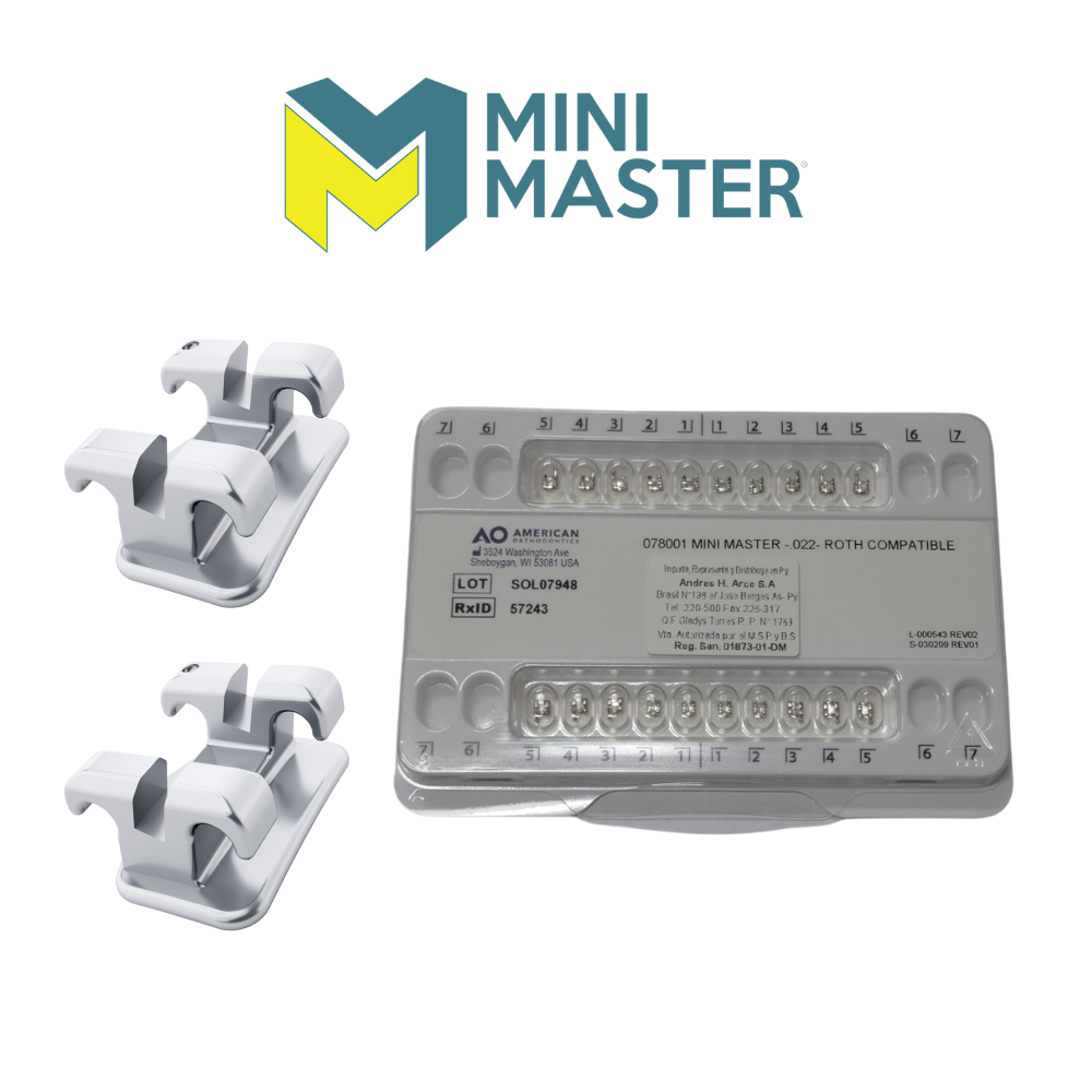 JUEGO DE BRACKET METALICO/MINI MASTER ROTH SLOT .022 | ANDRES H. ARCE S.A