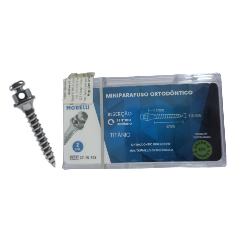 Mini tornillo de ortodoncia 8mm 37.10.102 | ANDRES H. ARCE S.A