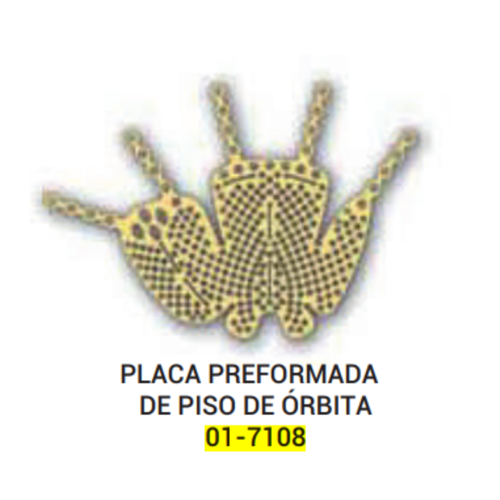 PLACA DE PISO ORBITAL PRE-FORMADA GRANDE 1.5/0.3(A) (01-7108) | ANDRES ...